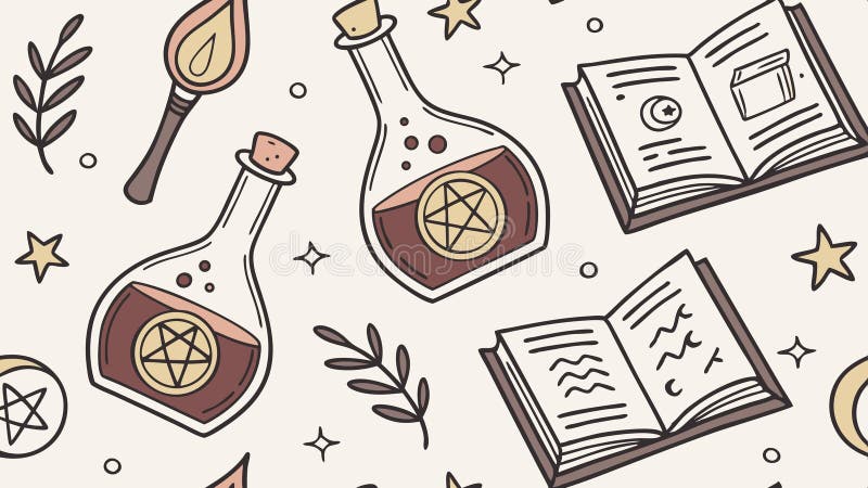 Magic Potion Bottles Set, Alchemy and Fantasy and Spell Ingredients and ...