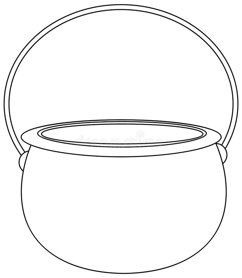 Magic Potion Bowl Doodle Outline for Colouring Stock Vector ...