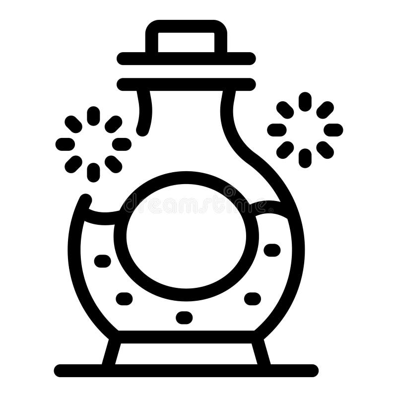 Magic Potion with Bubbles and Sparkles in Bottle is Brewing Stock ...