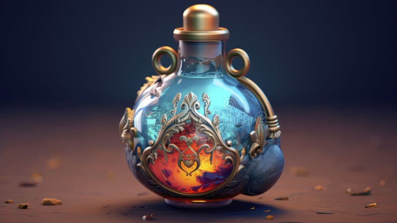 Magic Potion. Magic Elixir. Small Vintage Bottle. Antique Bottle of ...