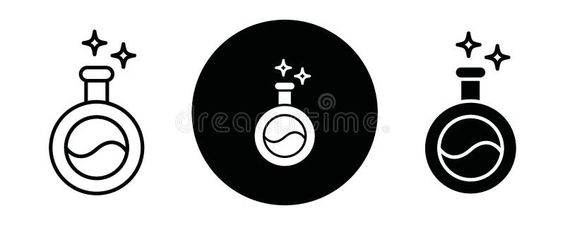 Magic Potion Outline Icon Collection or Set. Magic Potion Thin Vector ...
