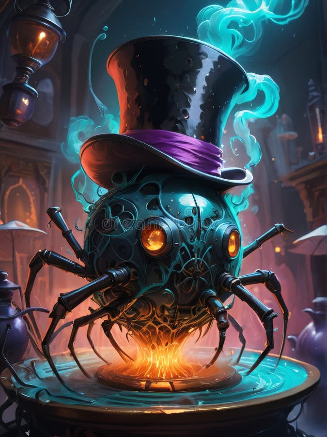 Magic Potion in a Magic Pot. Halloween. 3D Illustration Stock ...