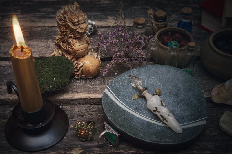 Magic potion. stock photo. Image of shaman, scroll, berry - 127152170