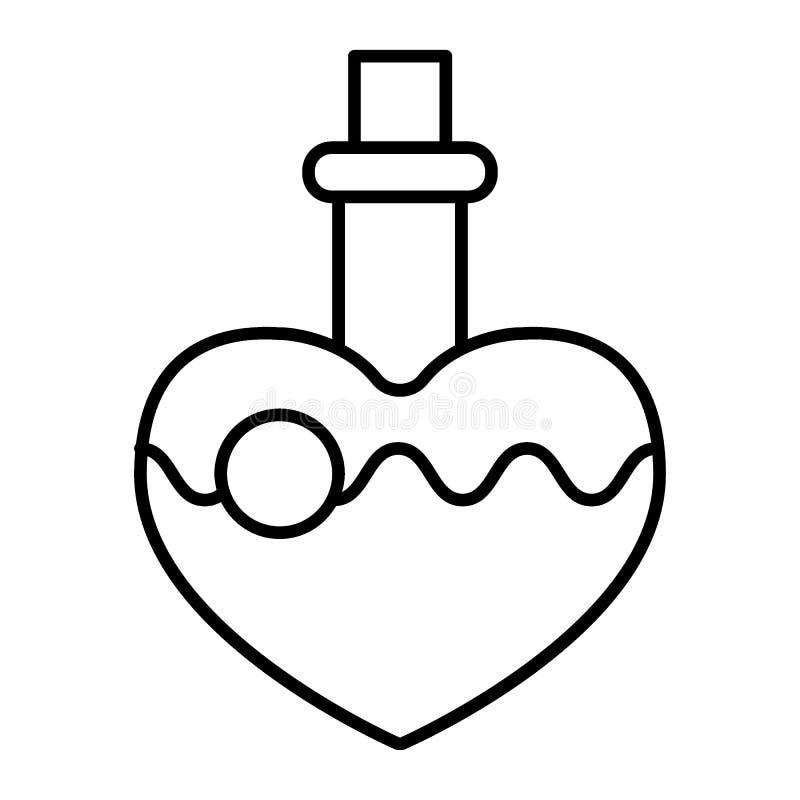 Magic Potion Thin Line Icon. Love Potion Vector Illustration Isolated ...