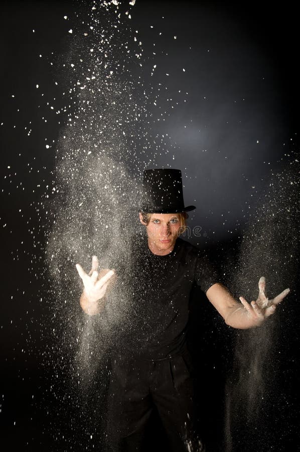 Magic Powder stock photo. Image of black, performance - 7128002