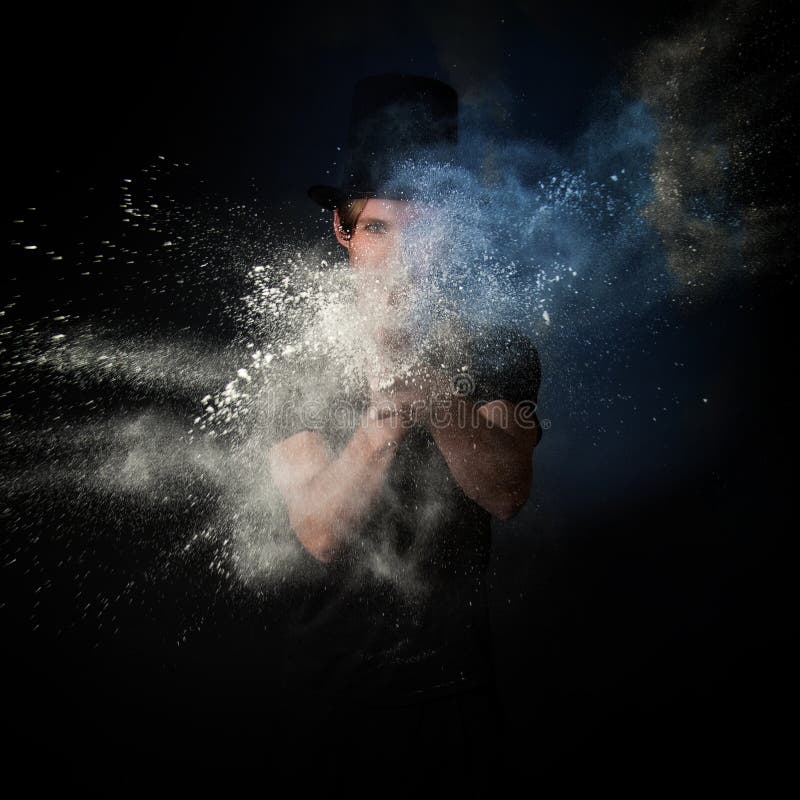 Magic Powder stock photo. Image of black, performance - 7128002