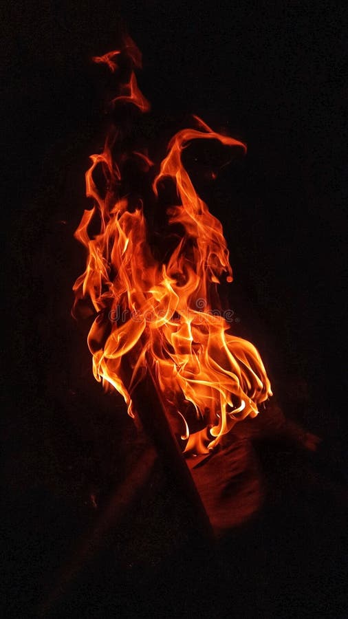 The Magic Power of Fire in the Dark is so Strong Stock Photo - Image of ...