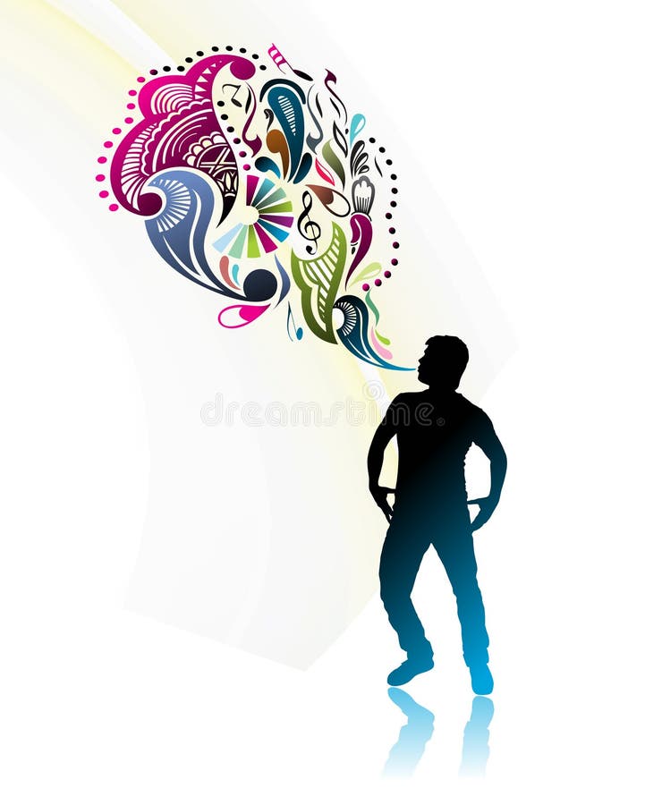 Retro guy stock vector. Illustration of blue, posing, trendy - 851891