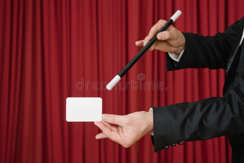 Magic presentation stock photo. Image of adult, copy - 218261030