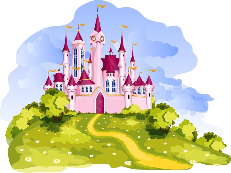Simple Princess Castle Cartoon