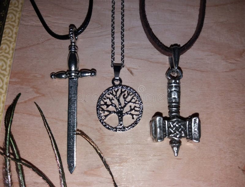 Magic Protective Pendants for Witches and Magicians Stock Image - Image ...