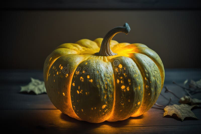Magic Pumpkin with Lighting Inside . Series Stock Illustration ...