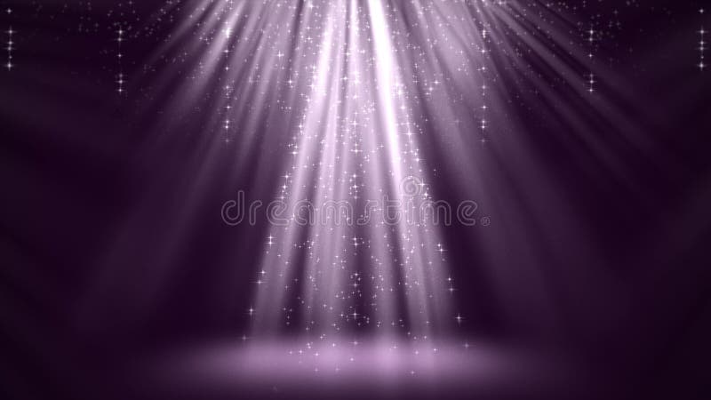 Magic Purple Light Rays with Particles Animation Background. Stock ...