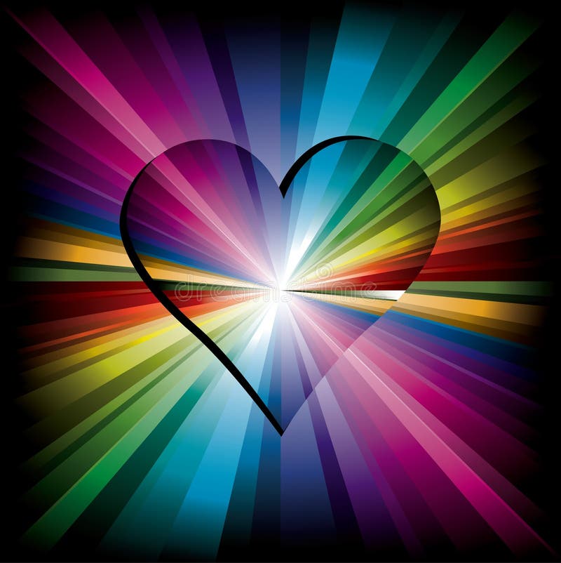 Magic Rainbow heart stock vector. Illustration of love - 17687467