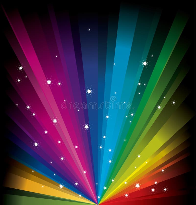 Rainbow Light Burst - Prism Stock Illustration - Illustration of optic ...