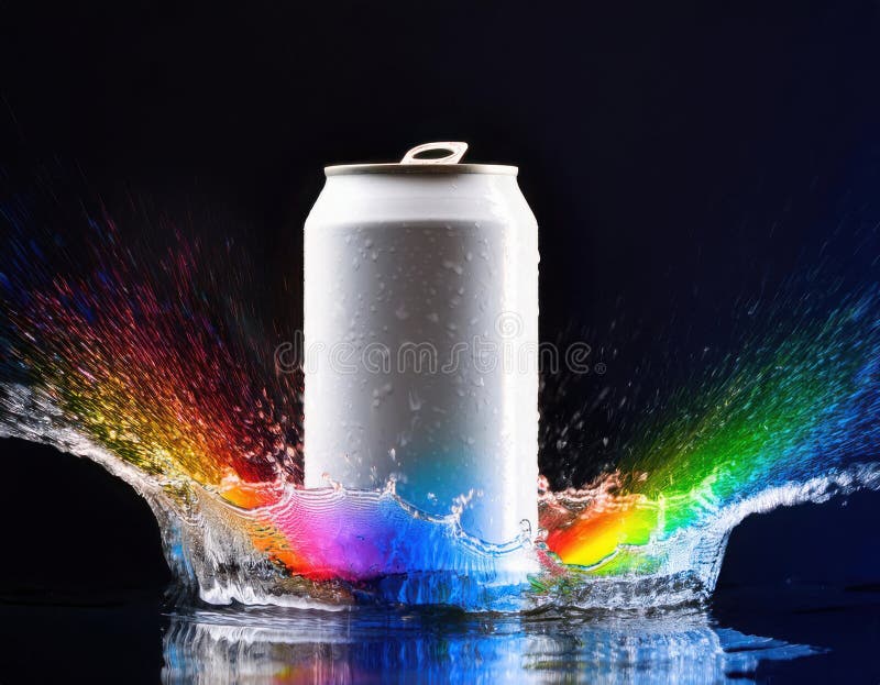 The Magic of Rainbow Light Captured in a Water Splash Around a White ...