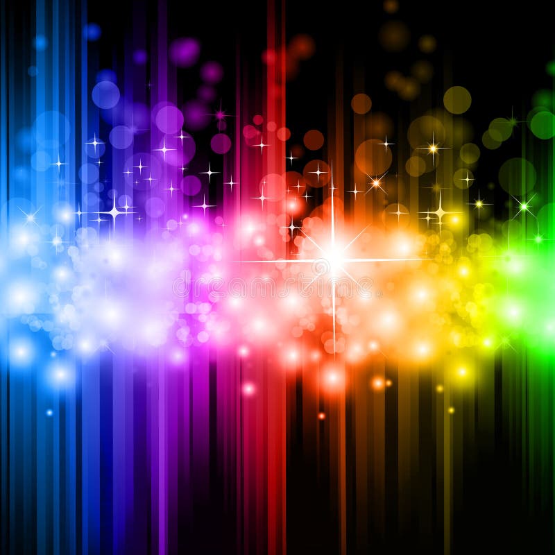 Magic Rainbow Lights Background Stock Vector - Illustration of element ...