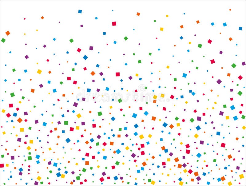 Magic Rainbow Squares Confetti. Vector Illustration. Stock Vector ...