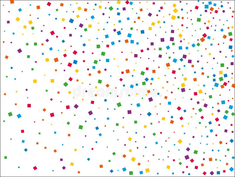 Magic Rainbow Squares Confetti. Vector Illustration. Stock Vector ...