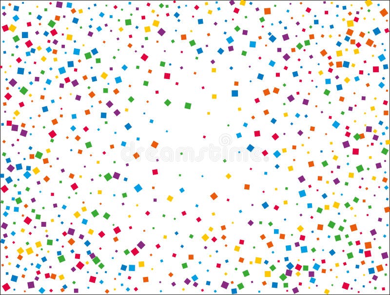 Magic Rainbow Squares Confetti. Vector Illustration. Stock Vector ...