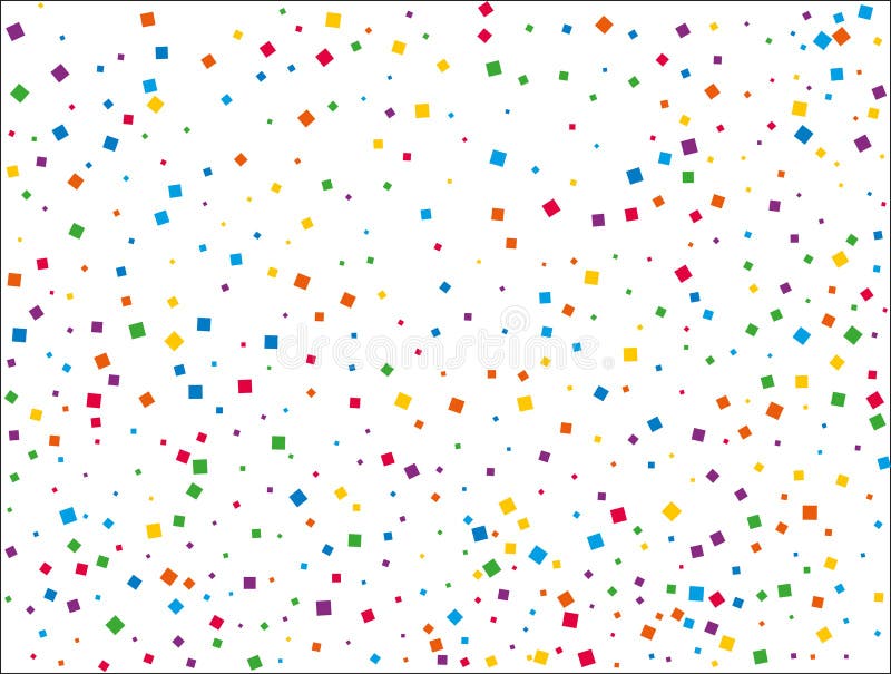 Magic Rainbow Squares Confetti. Vector Illustration. Stock Vector ...
