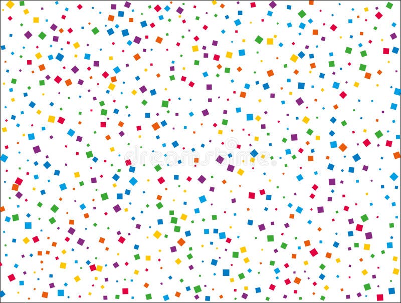 Magic Rainbow Squares Confetti. Vector Illustration. Stock Vector ...