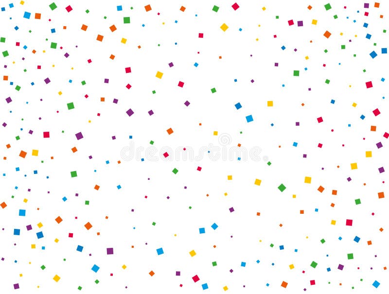 Magic Rainbow Squares Confetti. Vector Illustration. Stock Vector ...