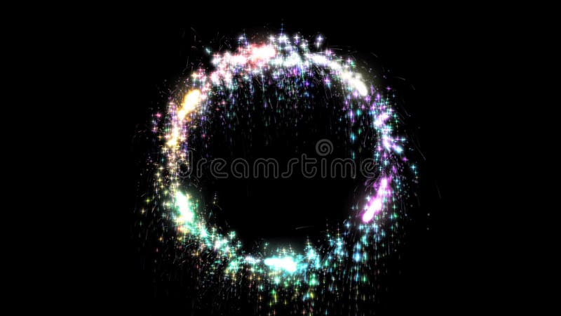 Magic Rainbow Wisp Bolts Overlay Rectangle Frame Colored Particle ...