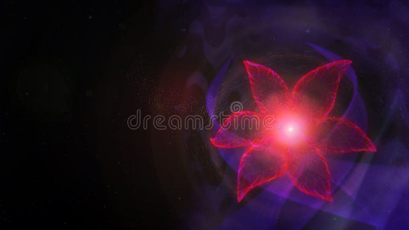 Magic red abstract flower stock illustration. Illustration of bright ...