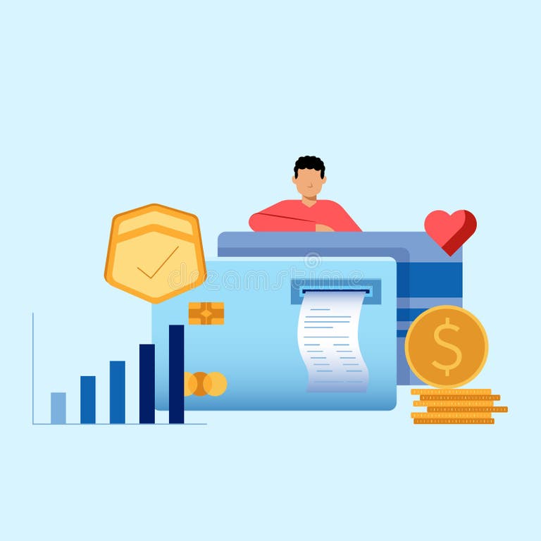 The Magic of Rewards Enchanted Credit Card Illustrations Stock Vector ...