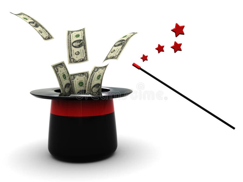 Magic Money stock illustration. Illustration of money - 23500054