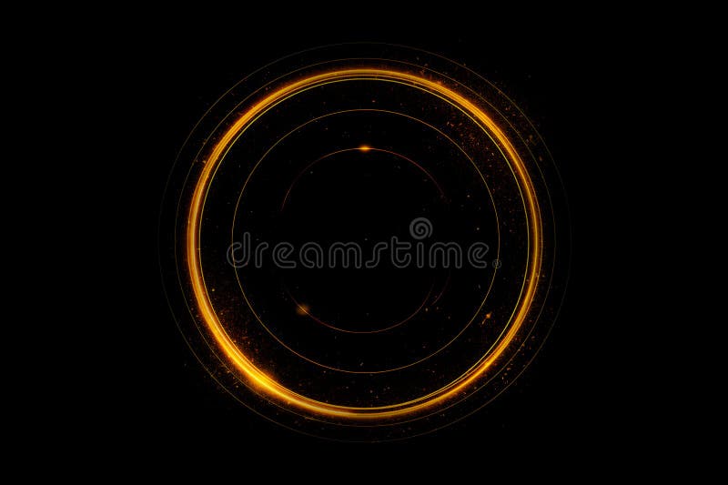 Magic Ring Stock Image in Black Background. Stock Illustration ...