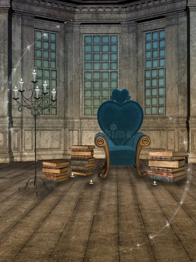 Magic Room Interior with Cartoon Witch Stuff Stock Vector ...