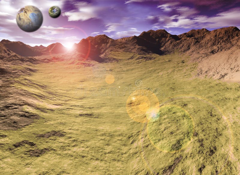 Magic scenery stock illustration. Illustration of dawn - 8907417