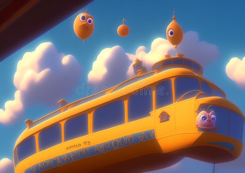 Magic School in the Sky, Generative AI Illustration Stock Illustration ...