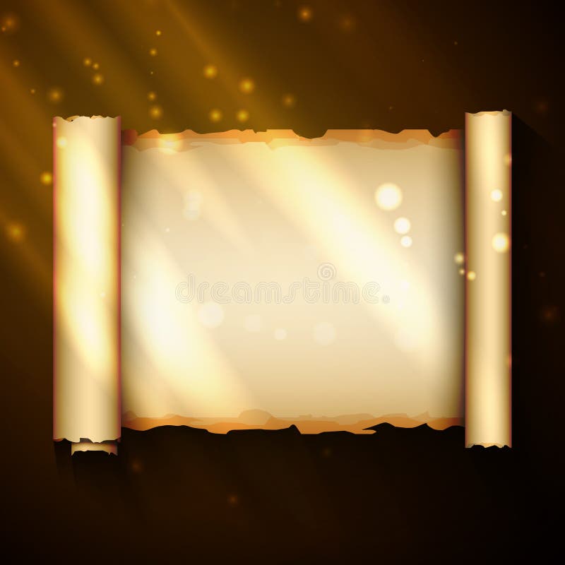 Magic scroll stock vector. Illustration of medieval, graphic - 52286240
