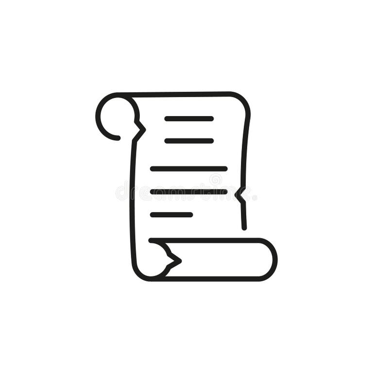 Magic Scroll Icon stock vector. Illustration of magical - 321196056