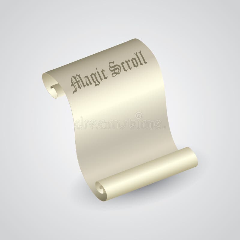 Magic Scroll. Vector Illustration Decorative Background Design Stock ...