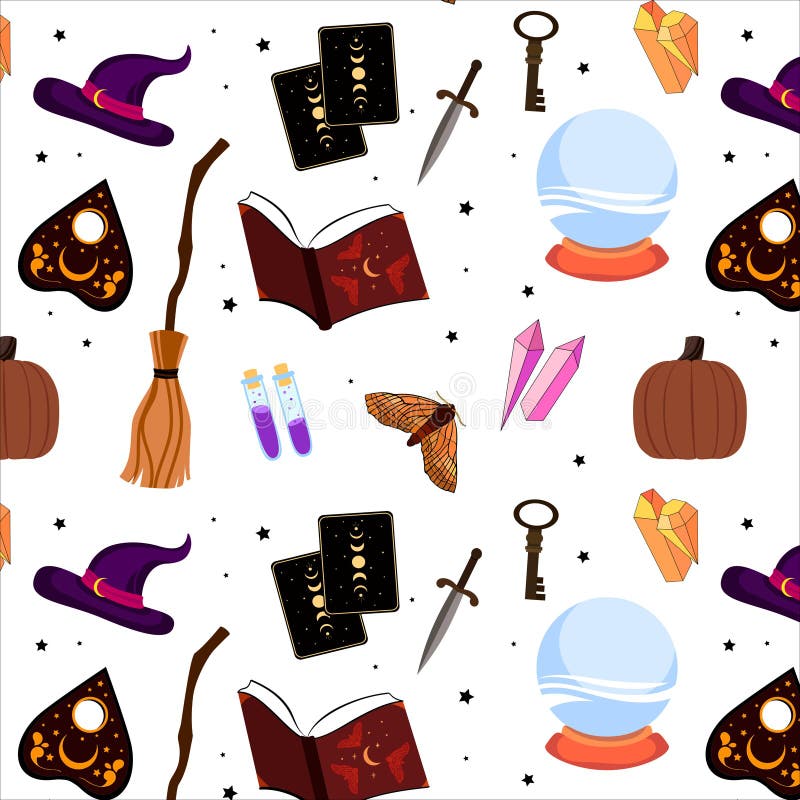 Magic Seamless Pattern. Illustration Sacred Symbol. Stock Vector ...