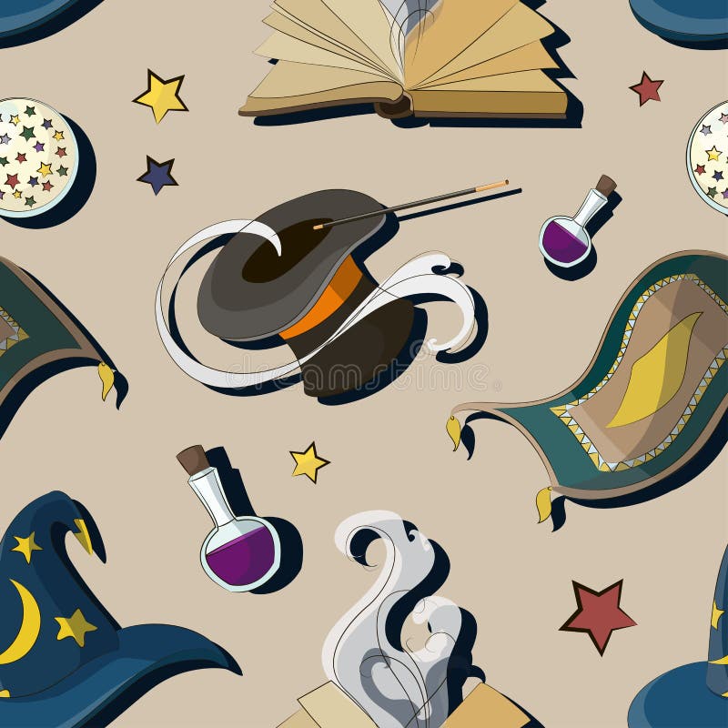 Magic set pattern stock vector. Illustration of illusion - 80472371