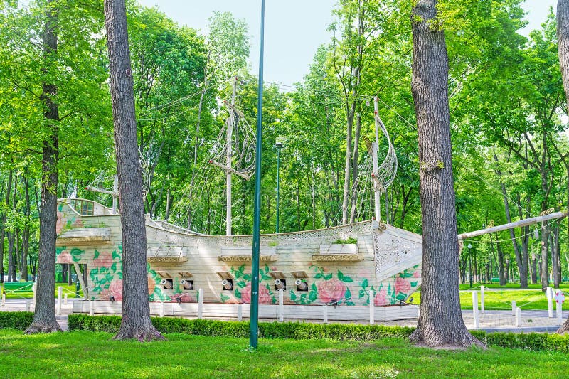 The Magic Ship in Central Park, Kharkiv, Ukraine Stock Image - Image of ...