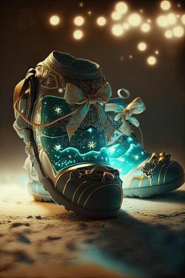 Magic shoes from fairytale stock illustration. Illustration of garden ...