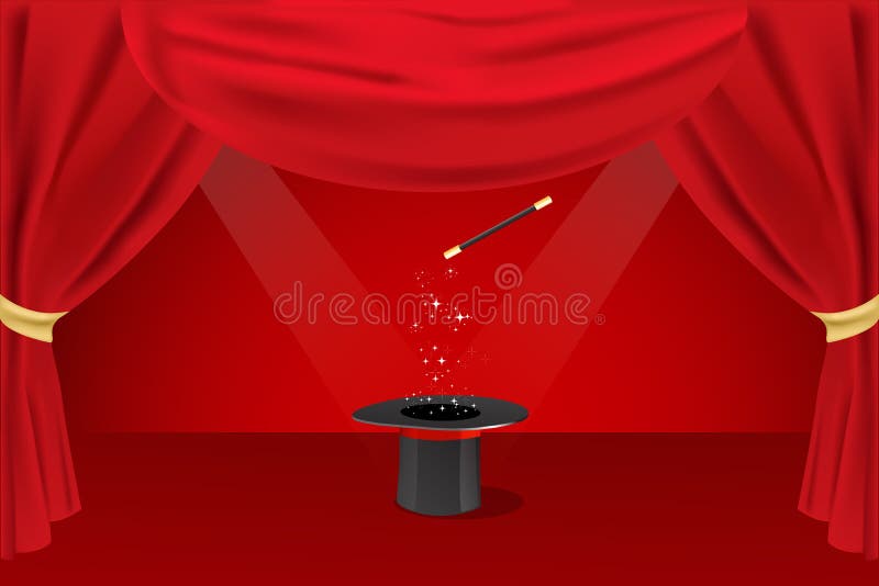 Magic show stock illustration. Illustration of entertainment - 16906859