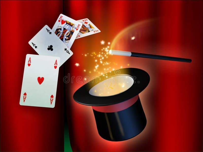 Magic show stock illustration. Illustration of green, king - 8456428