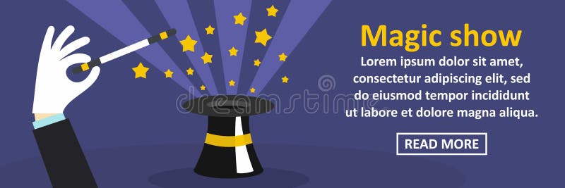 Magic Show Banner Horizontal Concept Stock Vector - Illustration of ...
