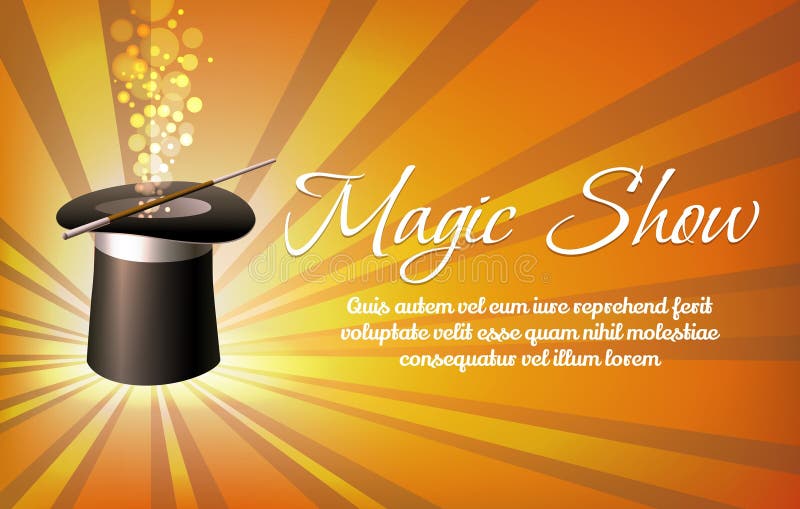 Magic show poster stock vector. Illustration of concept - 315649560