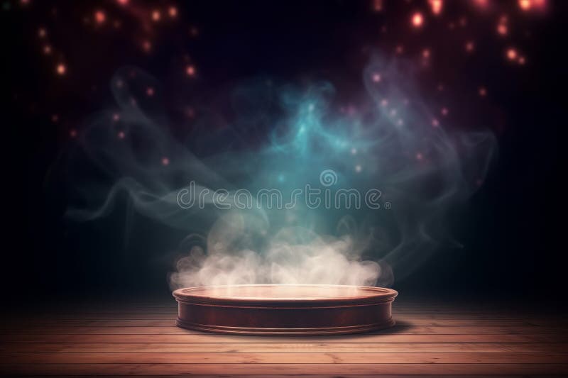 Magic Show Scene Smoke. Generate Ai Stock Illustration - Illustration ...
