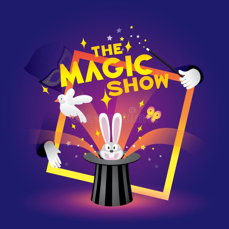 Magic Poster Invitation. Circus Magician Show Placards Vector Template ...