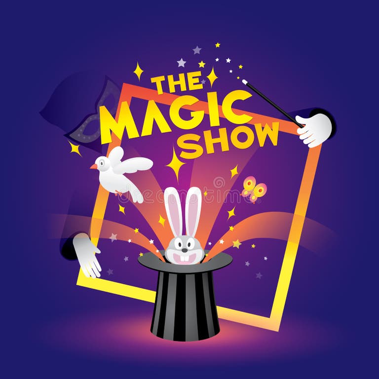 The magic show stock vector. Illustration of kids, magician - 69382853