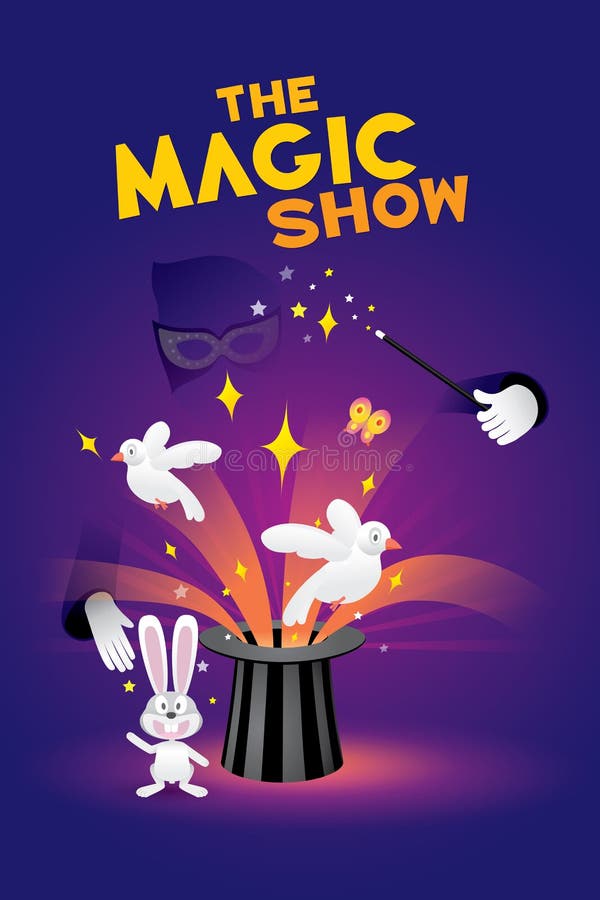 The magic show stock vector. Illustration of theme, flyer - 69382856